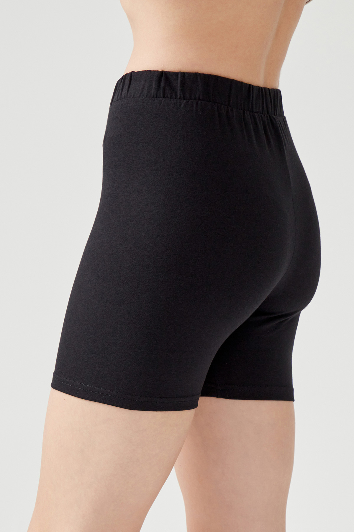 Kadın Diz Üstü Bisikletçi Şort Tayt - 45825 Siyah | Rahat ve Şık | HaysShop