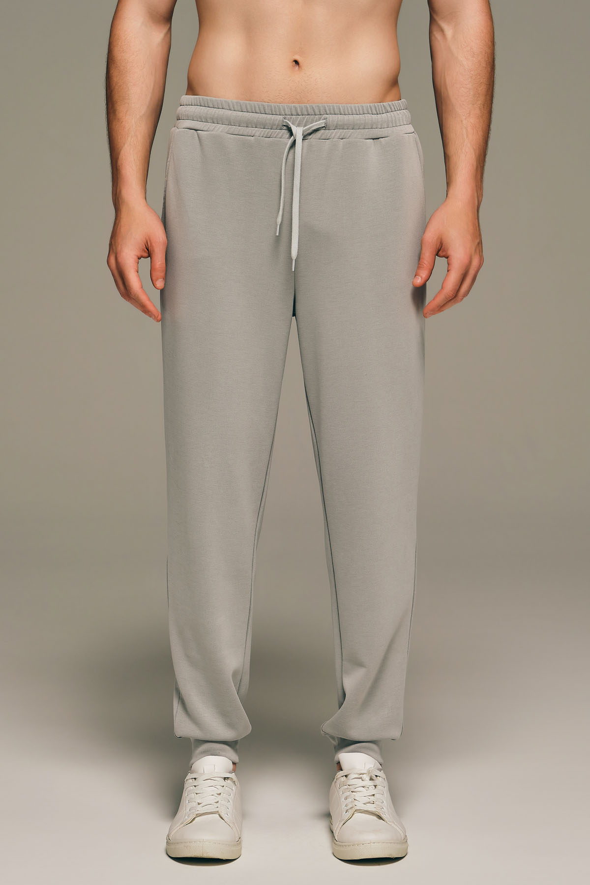 Erkek Soft Touch Manşetli Pantolon - 27413 Gri